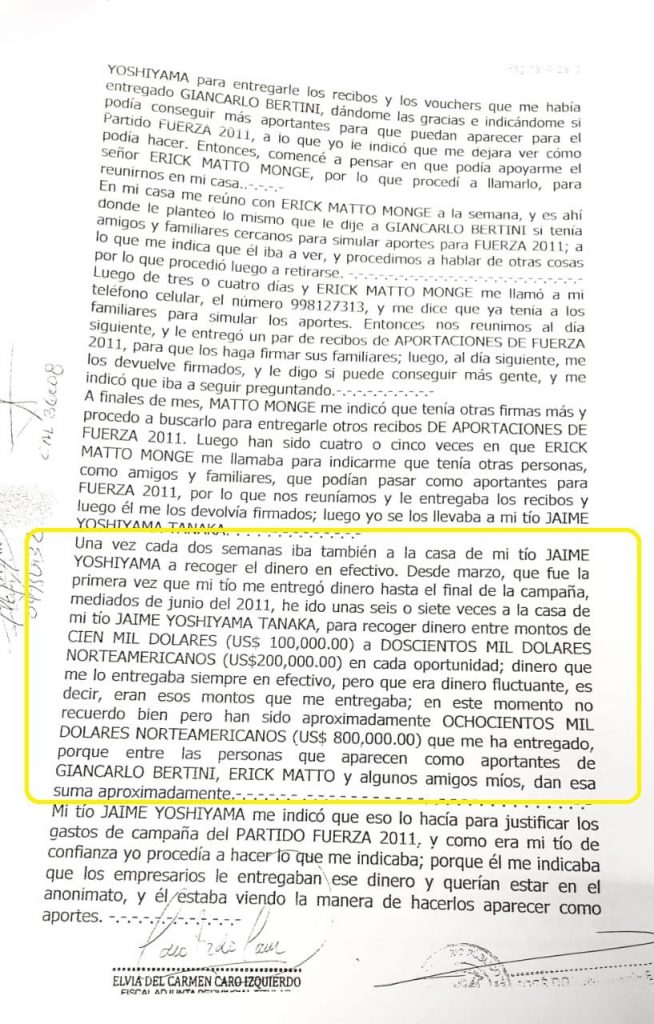 Corrupción En Perú Un Testigo Admite Falsos Aportantes Para La Campaña